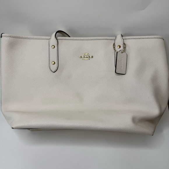 Coach | Bags | Sale Coach White Leather Tote Bag | Poshmark